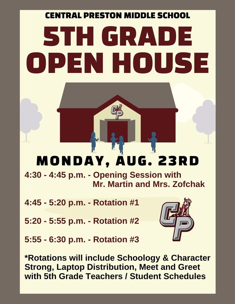 CPMS 5th Grade Open House | Central Preston Middle School