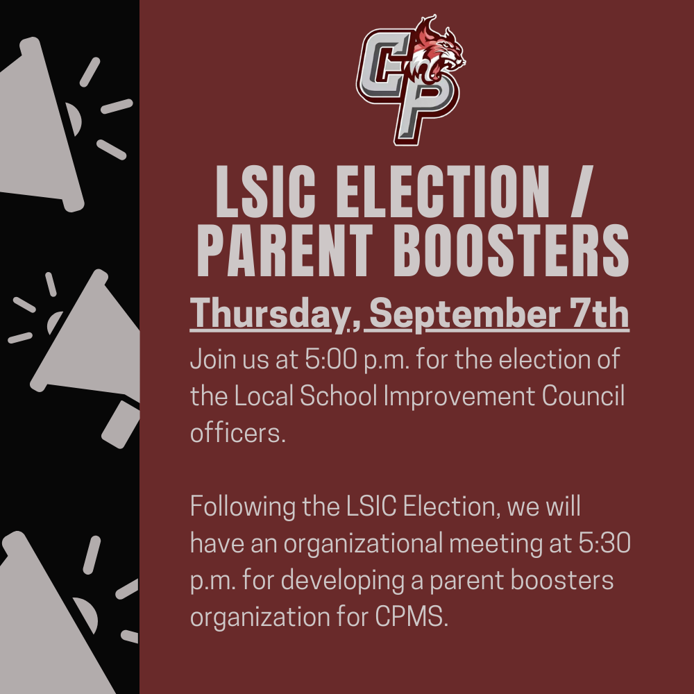 LSIC Election / Parent Boosters Meeting | Central Preston Middle School